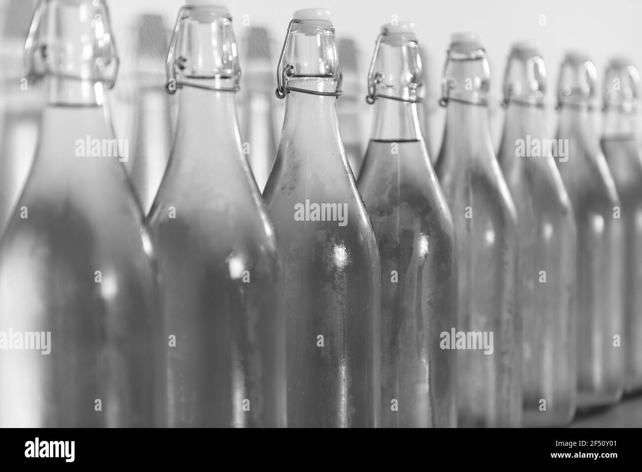 Bottles with swing top Black and White Stock Photos & Images - Alamy