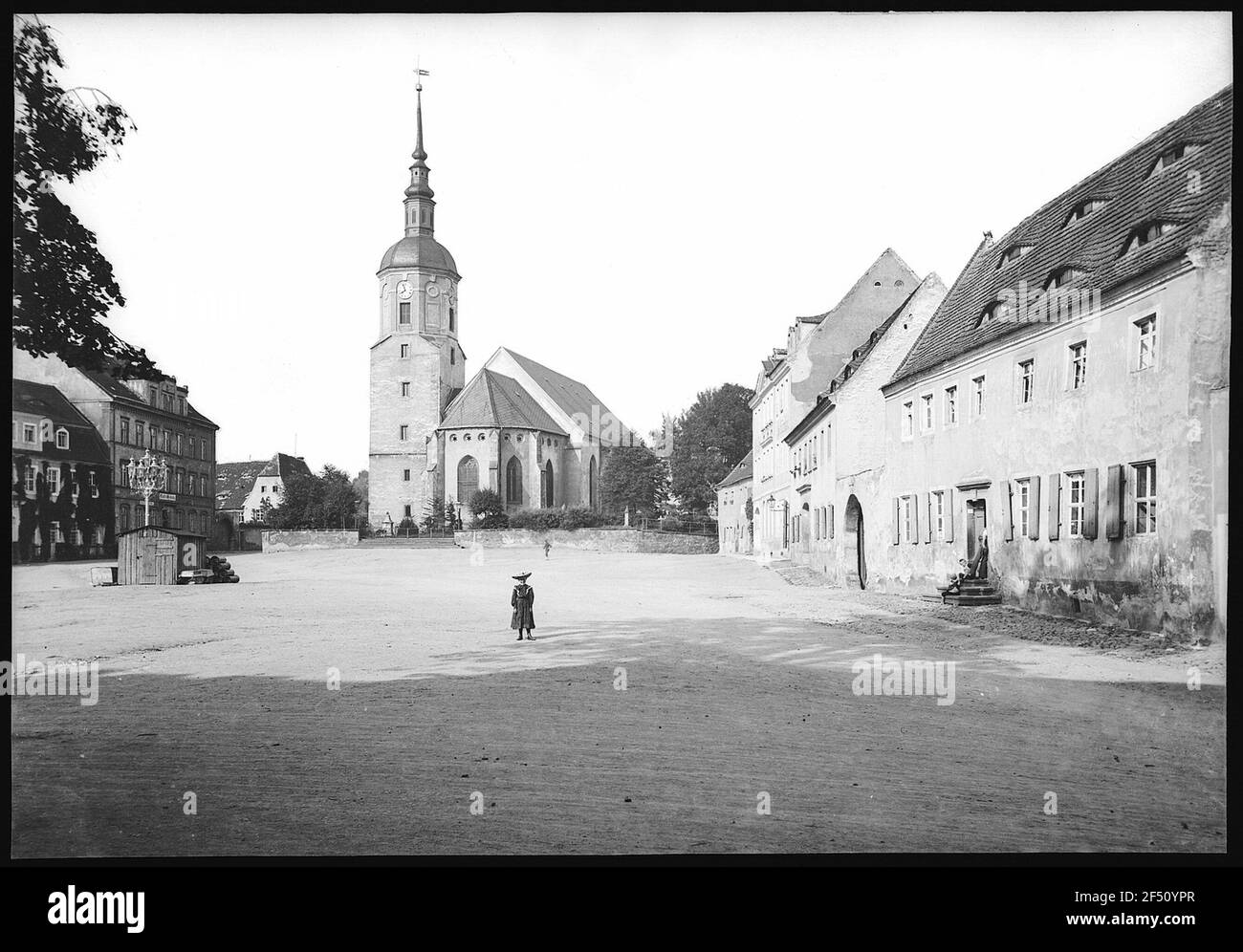 Dohna. Market with church Stock Photo - Alamy