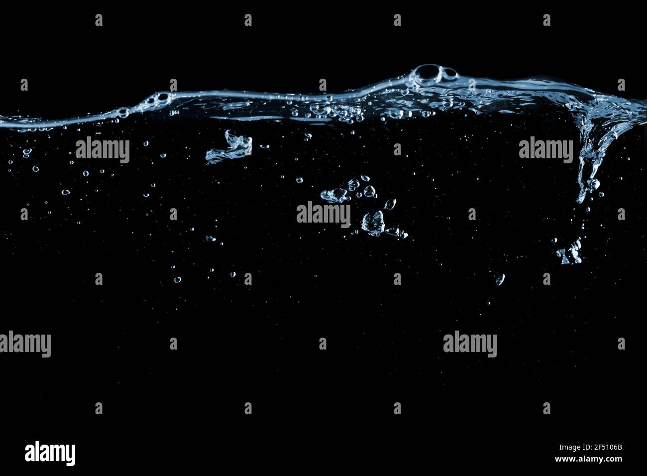 Clear water surface with ripple and bubbles Stock Photo - Alamy