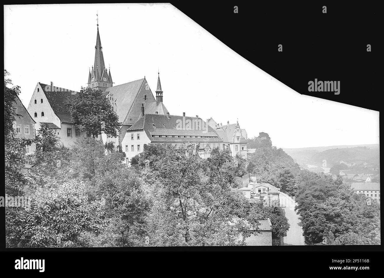 Leisnig. View of Stadtkirche and Castle Stock Photo - Alamy