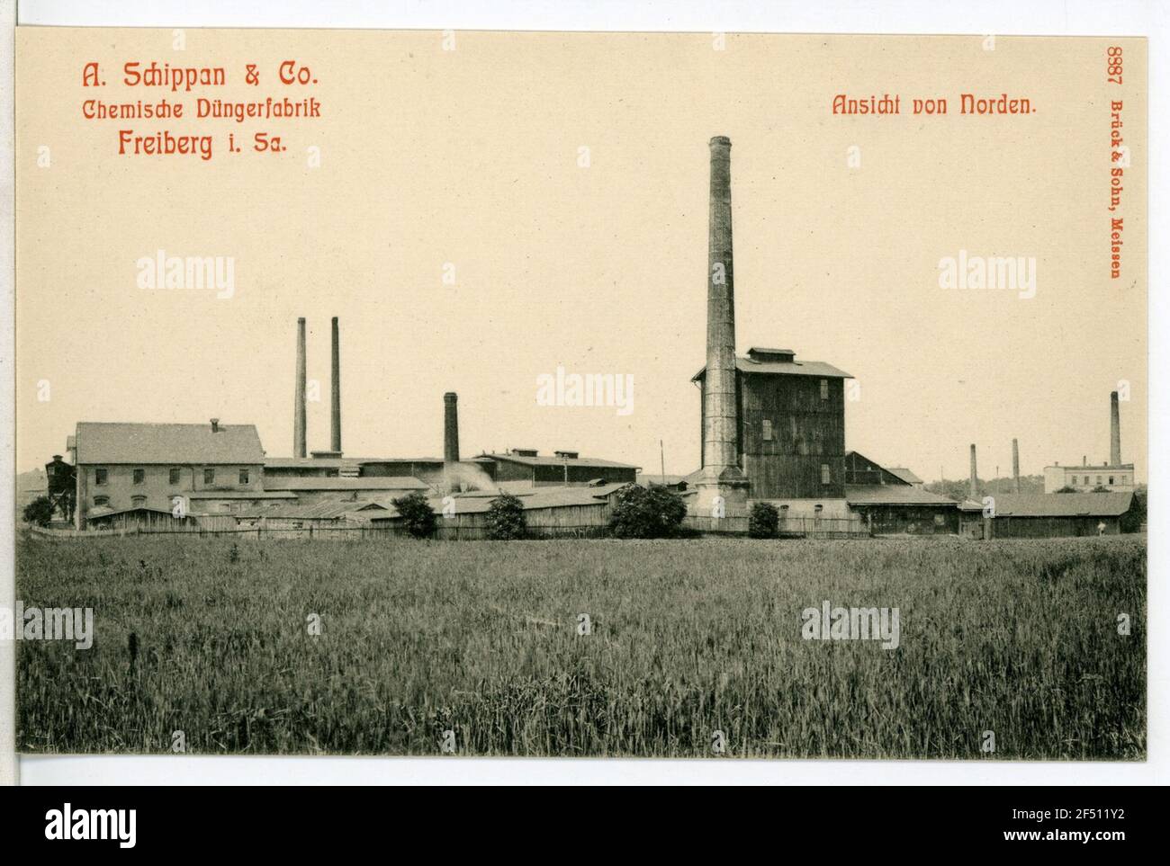 Fertilizer factory Schippan from the north Freiberg. Fertilizer factory ...