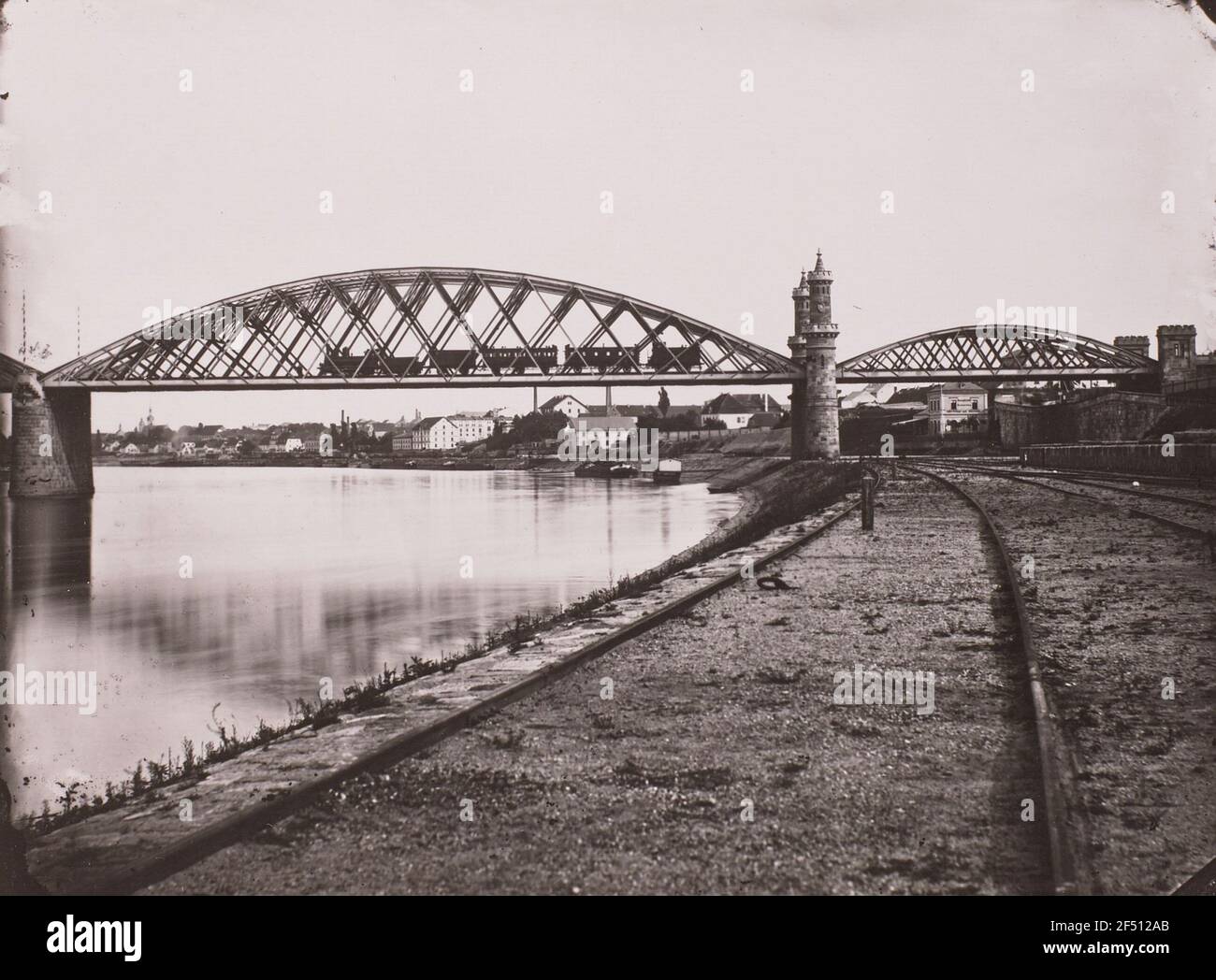 Riesa, railway and street bridge Stock Photo - Alamy