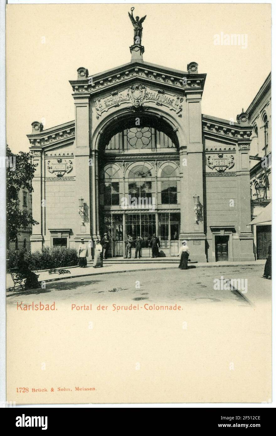 Portal der Sprudel Colonnade Carlsbad. Portal of Sprudel Colonnade ...