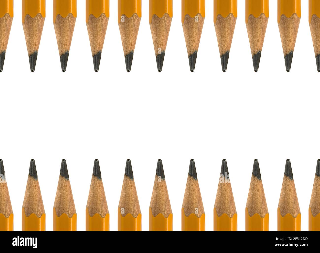 Frame and border made of pencils, close up photo Stock Photo - Alamy