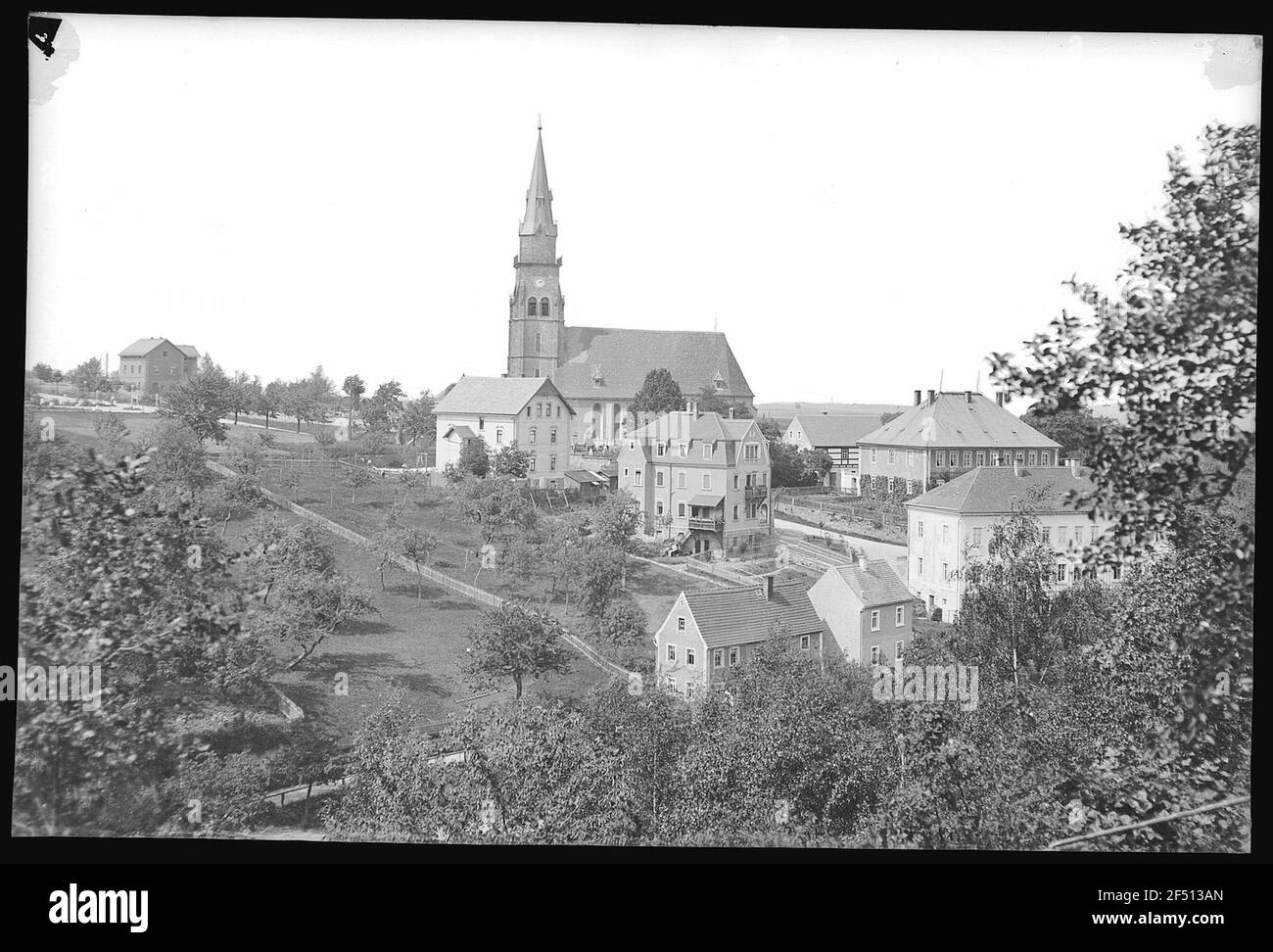 Mohorn. Church and rectory Stock Photo - Alamy