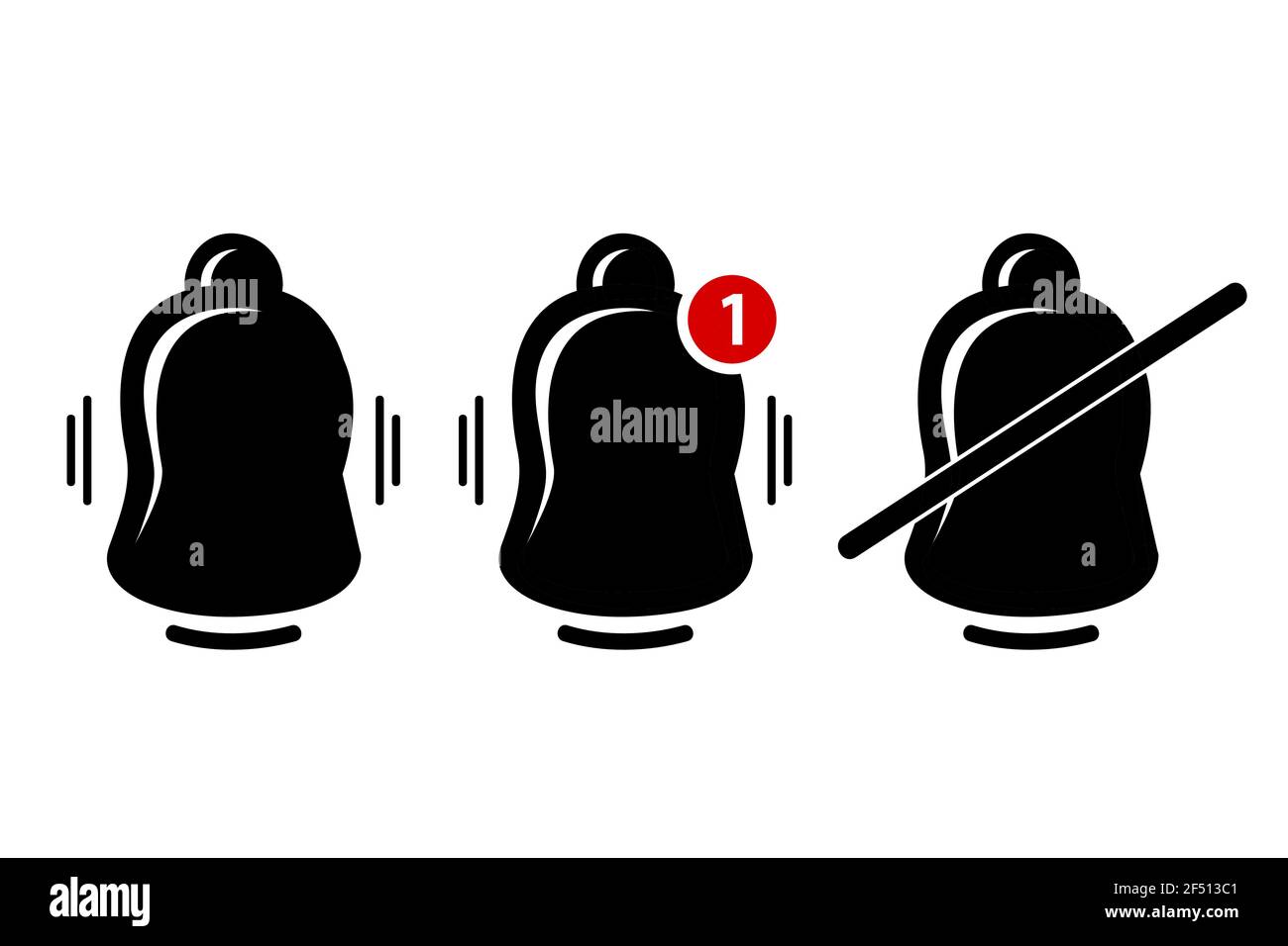 Vector Silhouette, Icon or Logo, Bell, Ring, alert, notification ...