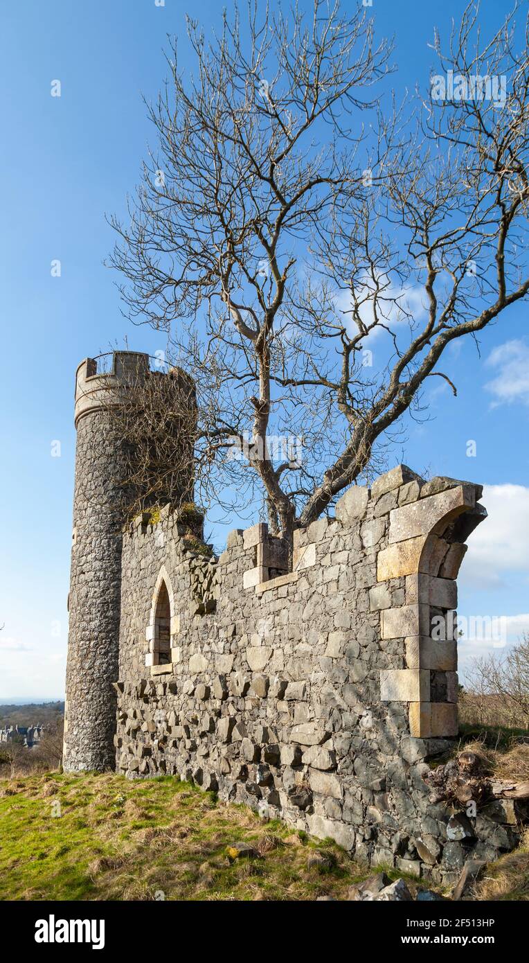 Balcarres folly / tower in the Balcarres Estate near Colinsburgh, Fife ...