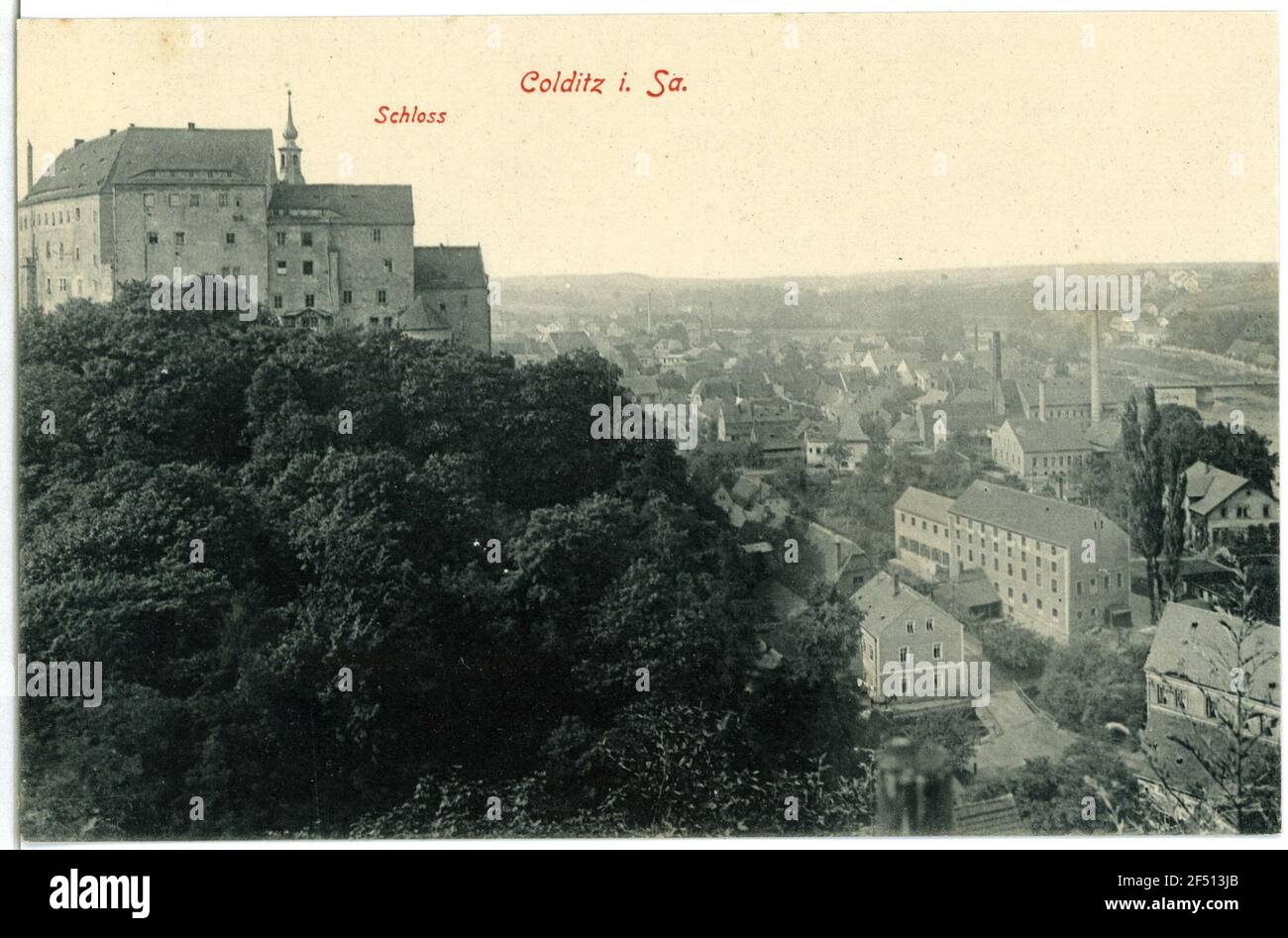 Castle and city Colditz. Castle and city Stock Photo - Alamy
