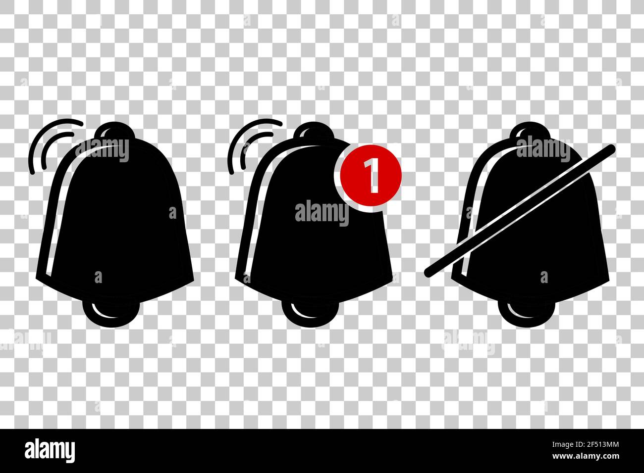 Vector Silhouette, Icon or Logo, Bell, Ring, alert, notification Stock ...