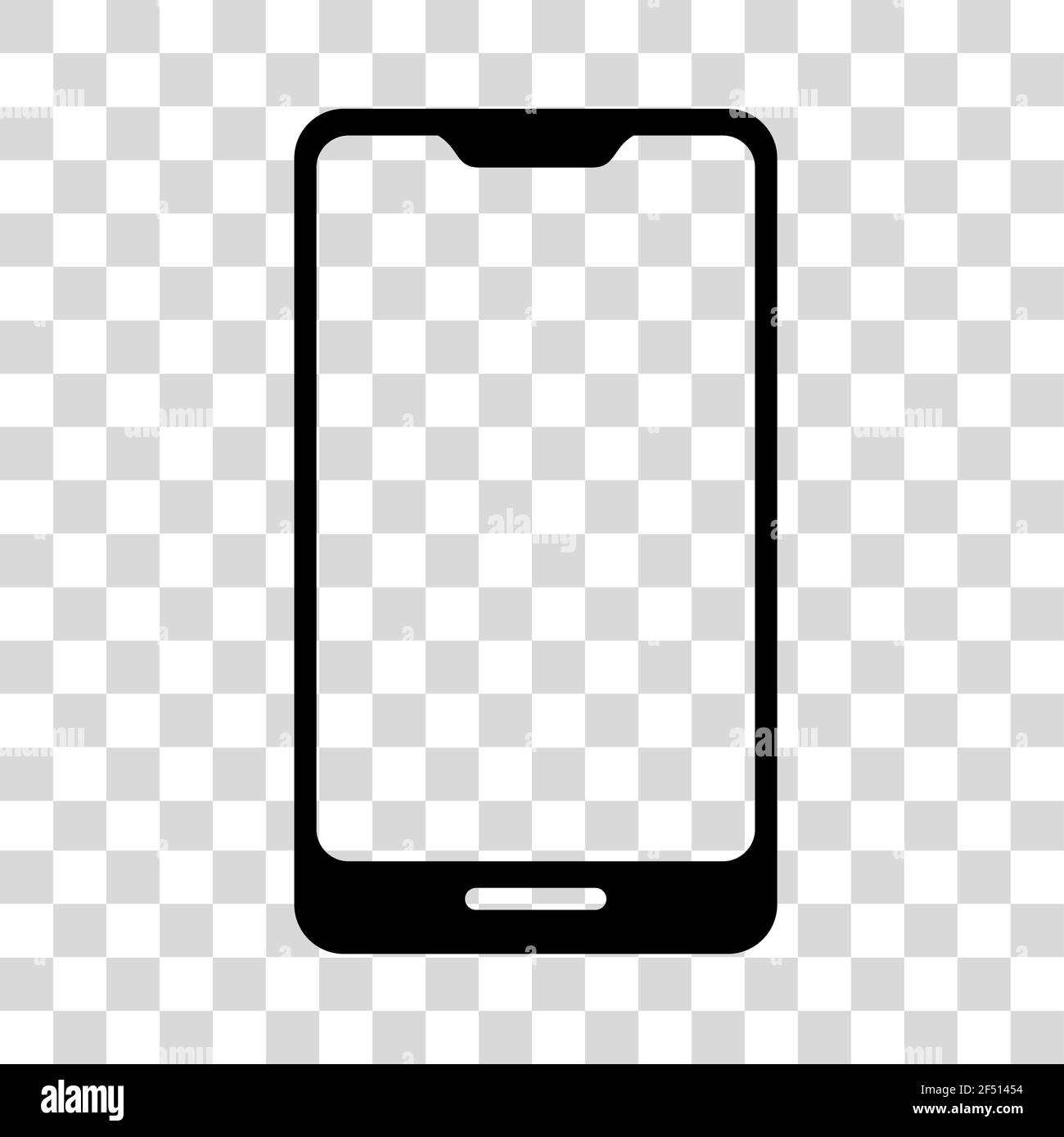 Vector Outline and Silhouette Icon, Smartphone, at Transparent Effect ...