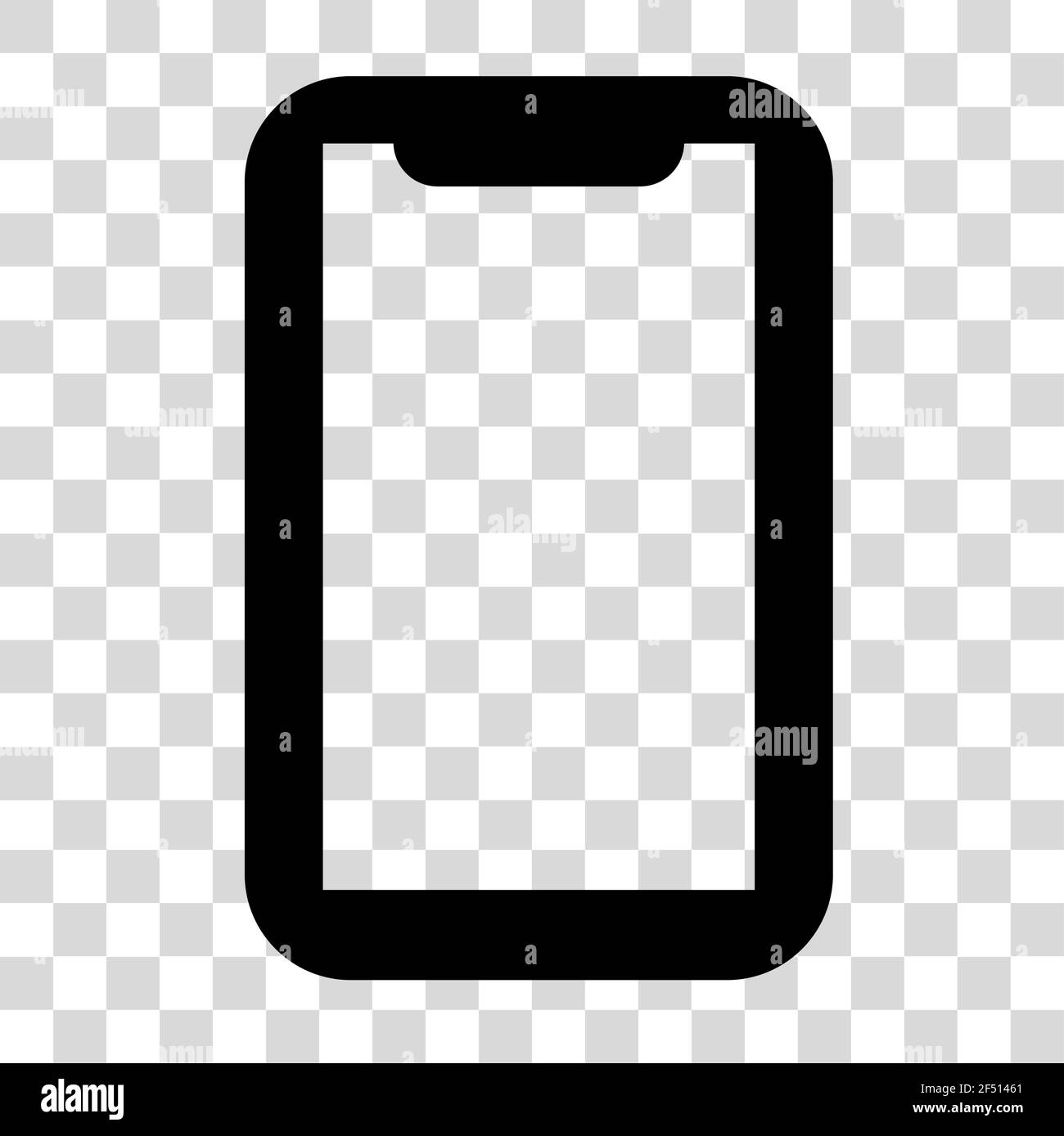 Vector Outline and Silhouette Icon, Smartphone, at Transparent Effect ...