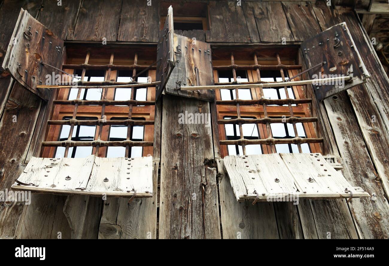 Traditional house at Kemaliye (Egin) in Erzincan, Turkey. Kemaliye is ...
