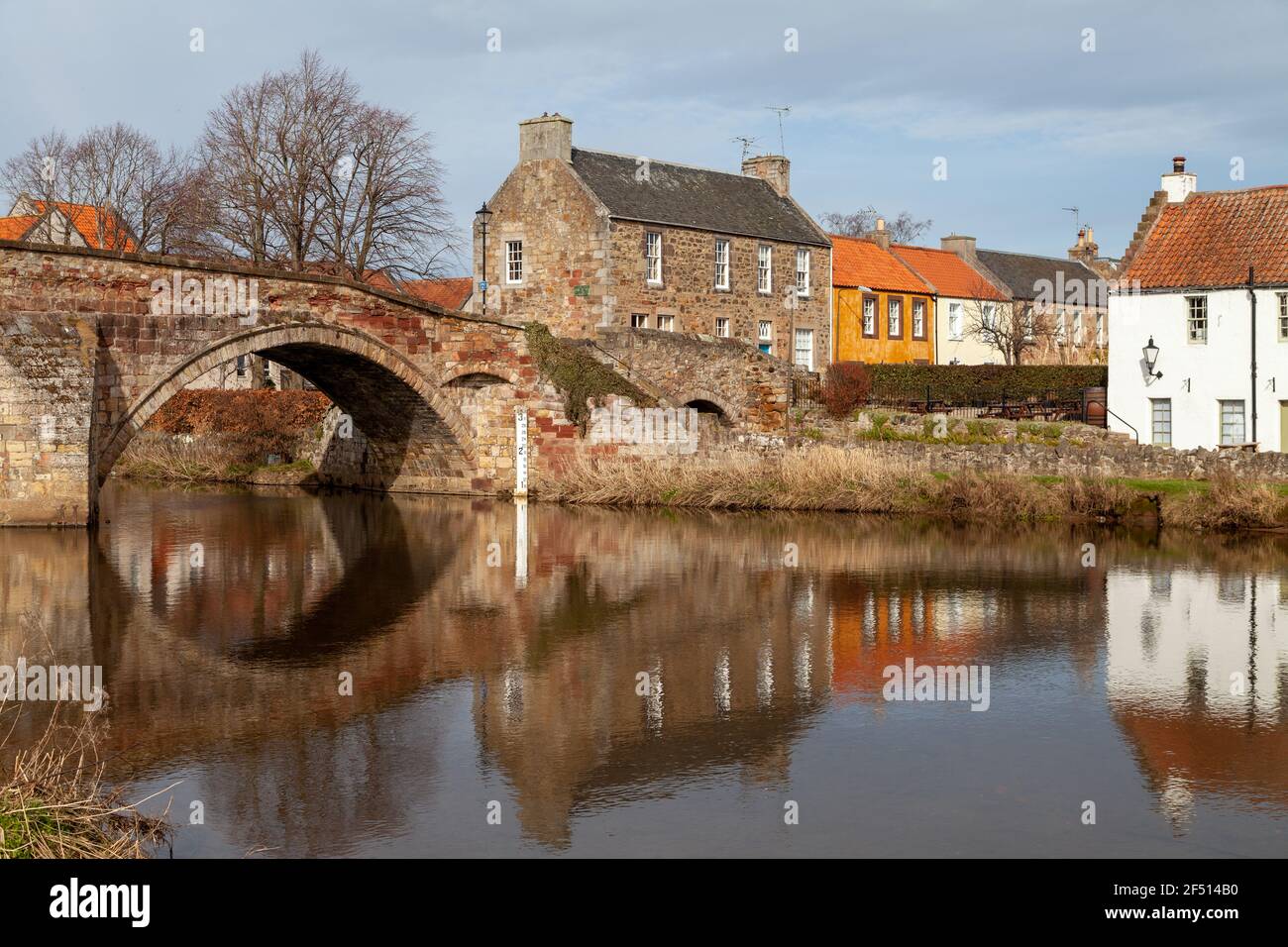Nungate Bridge and River Tyne at Haddington, East Lothian, Scotland ...