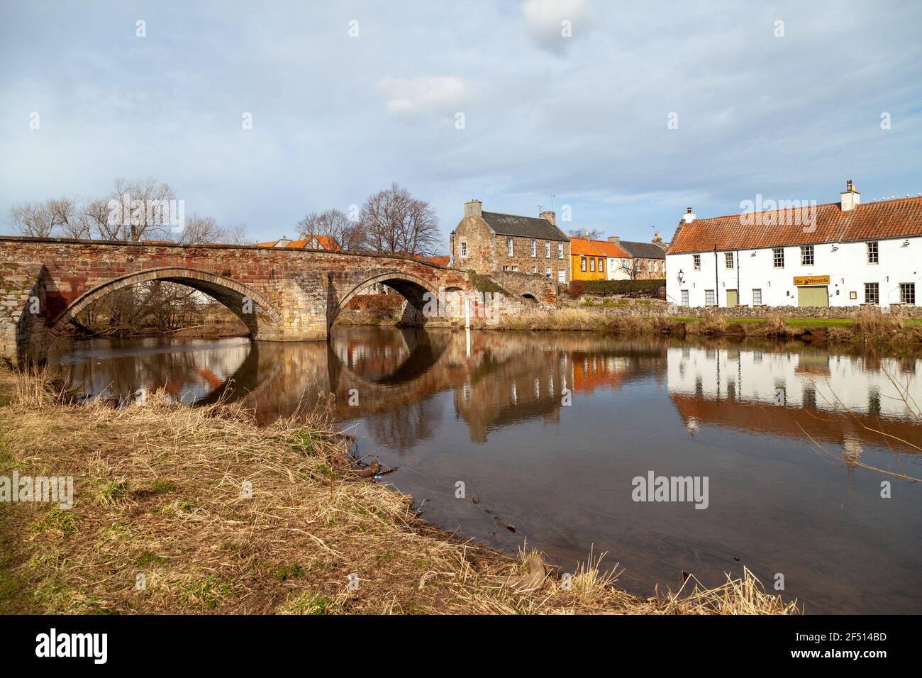 Nungate Bridge and River Tyne at Haddington, East Lothian, Scotland ...