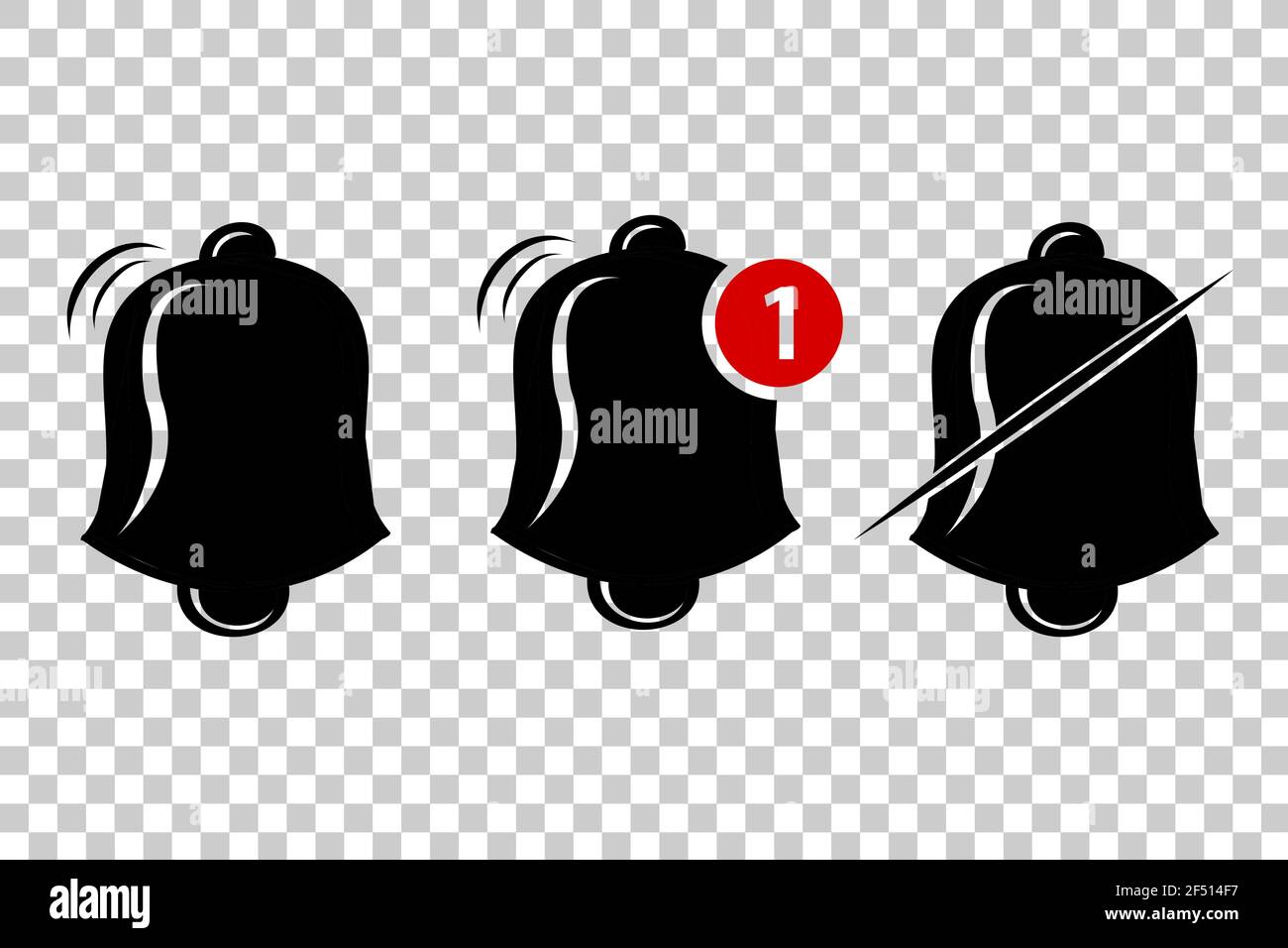 Bell silhouette Stock Vector Images - Alamy