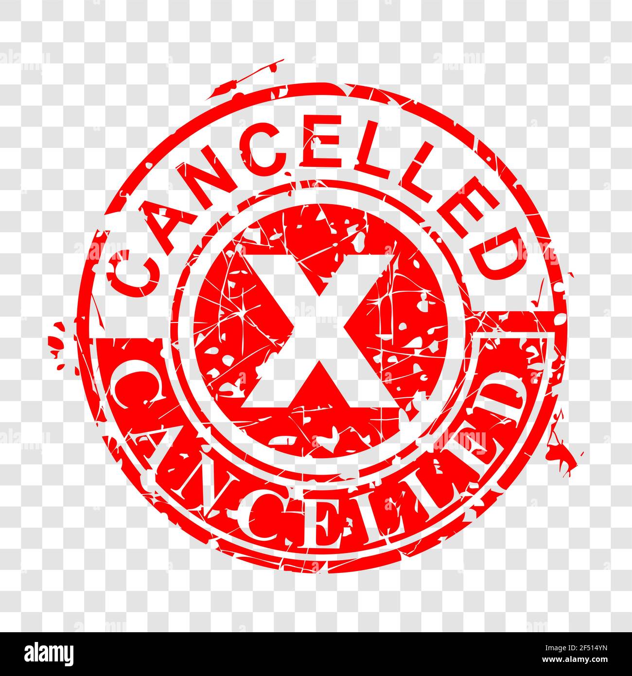 Vector Red Circle Rust Grunge Red Rubber Stamp, Cancelled, at ...