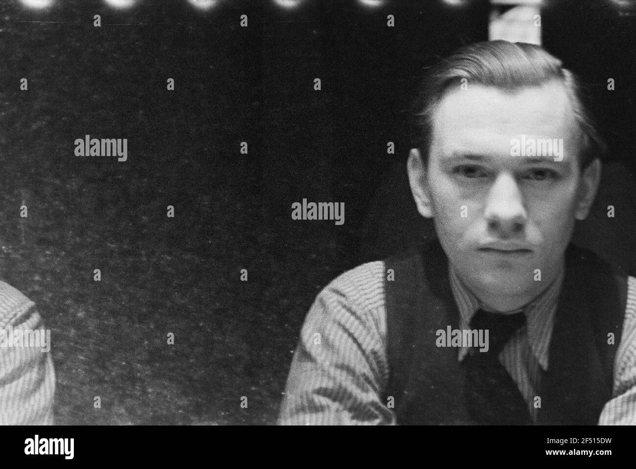 Man in a vest Black and White Stock Photos & Images - Alamy