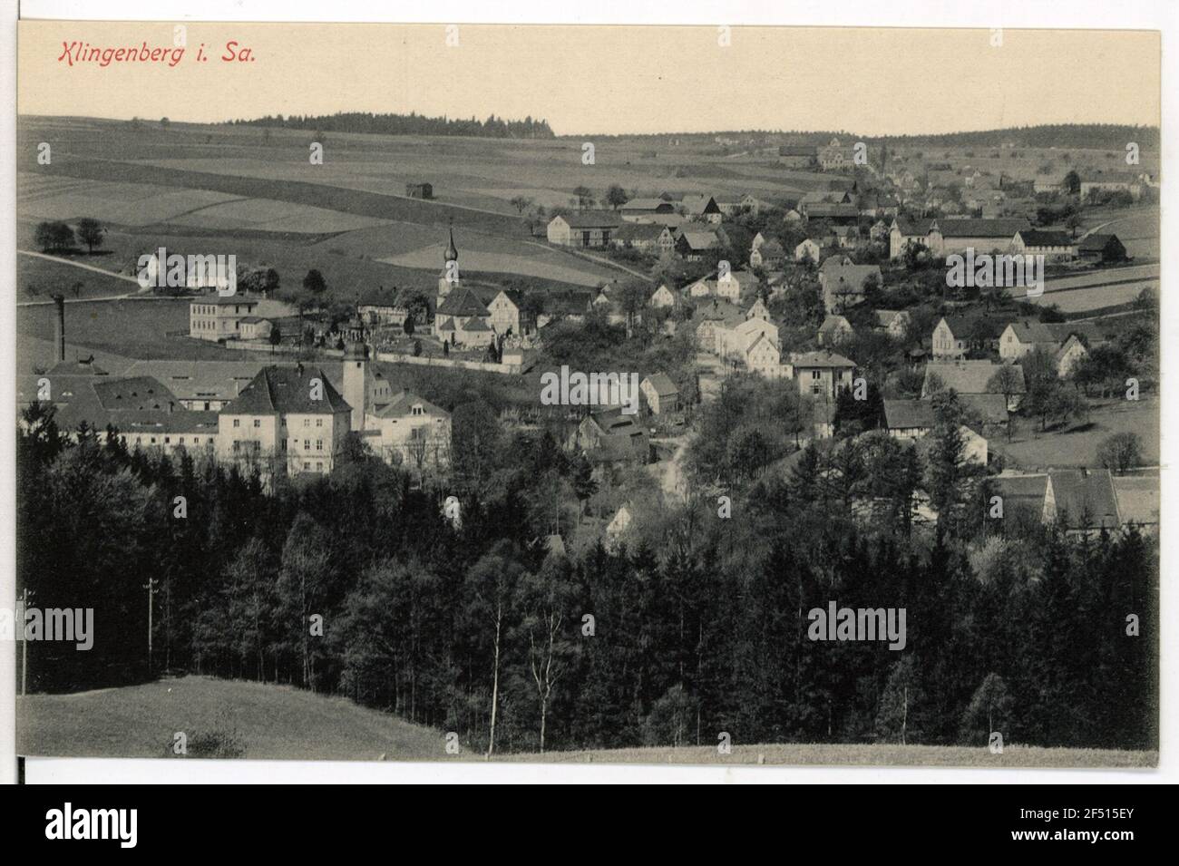 View of Klingenberg Klingenberg in Saxony. Look at the place Stock ...