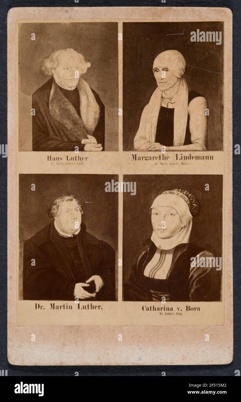 Visit photo (portraits of Martin Luther, his wife and his parents Stock ...