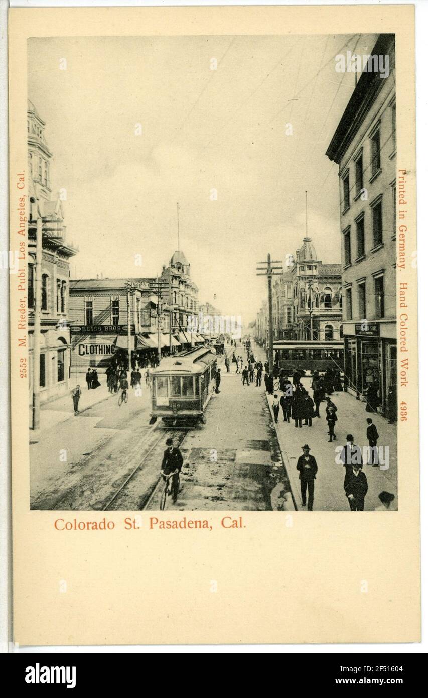Colorado St. Pasadena Pasadena. Colorado St., Pasadena, Ca Stock Photo ...