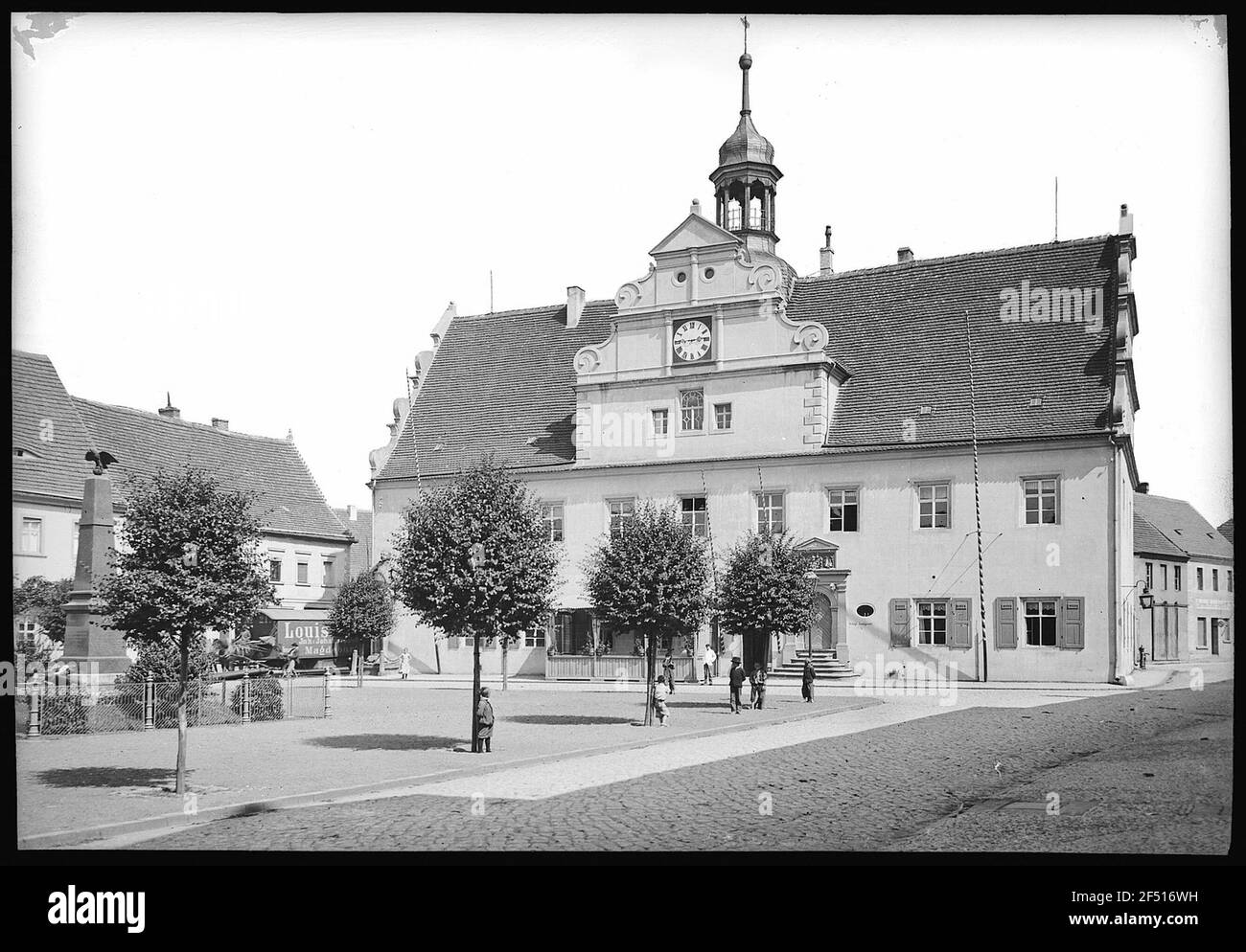 Belger. Market with town hall Stock Photo - Alamy
