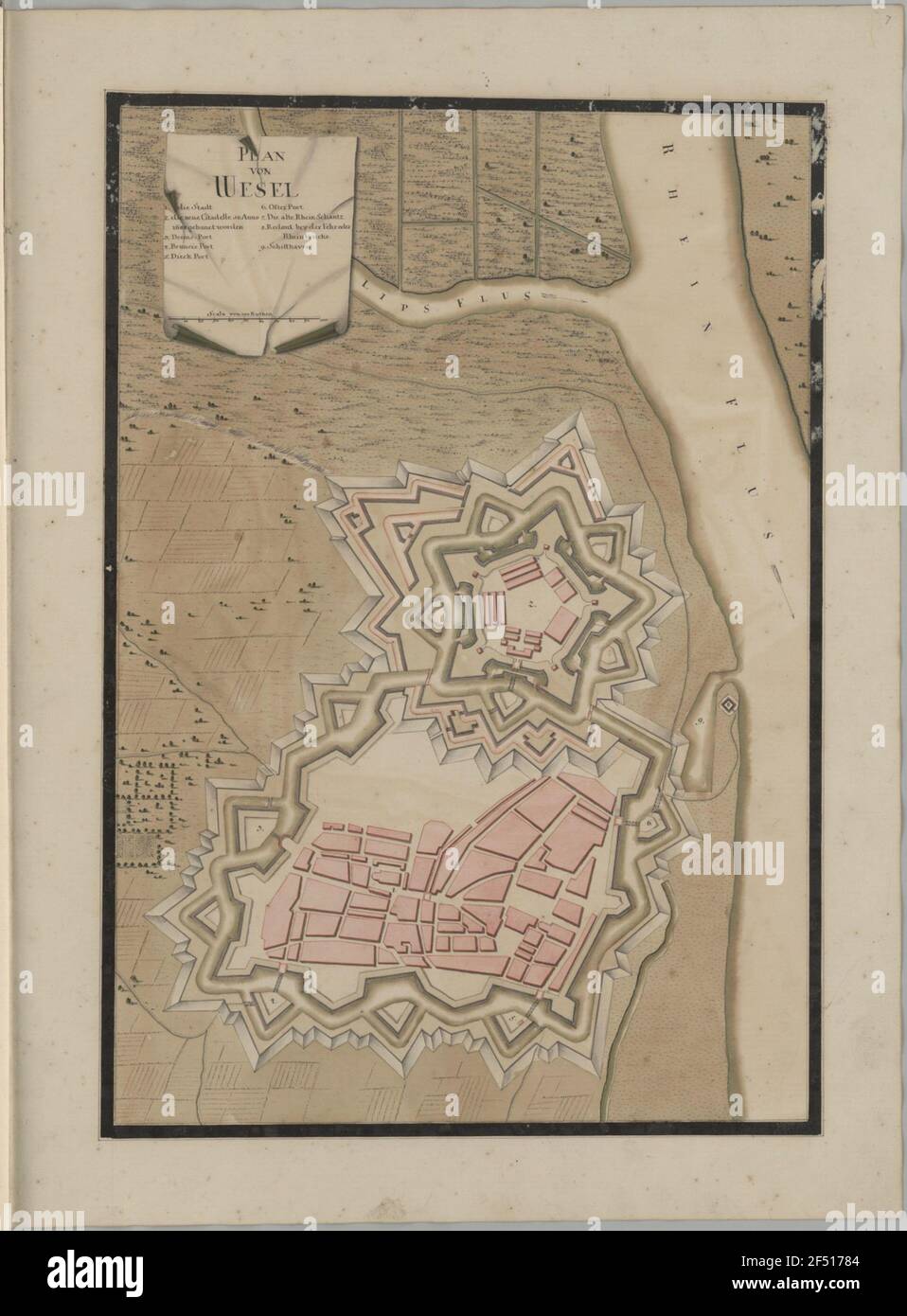 Plan of Wesel Stock Photo - Alamy