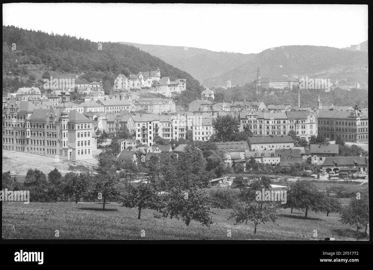 Bodenbach. View of Floorbach and Castle Stock Photo - Alamy
