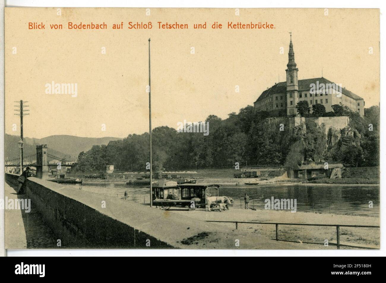 Castle and chain bridge View from Bodenbach on Castle and the Chain ...