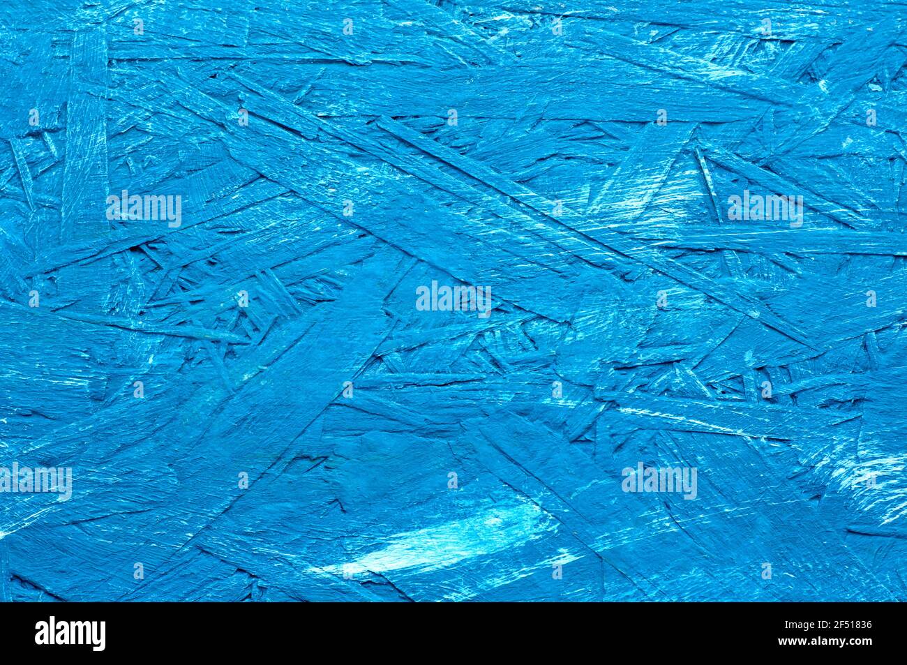 Blue painted background of wood panels, oriented strand board - OSB ...