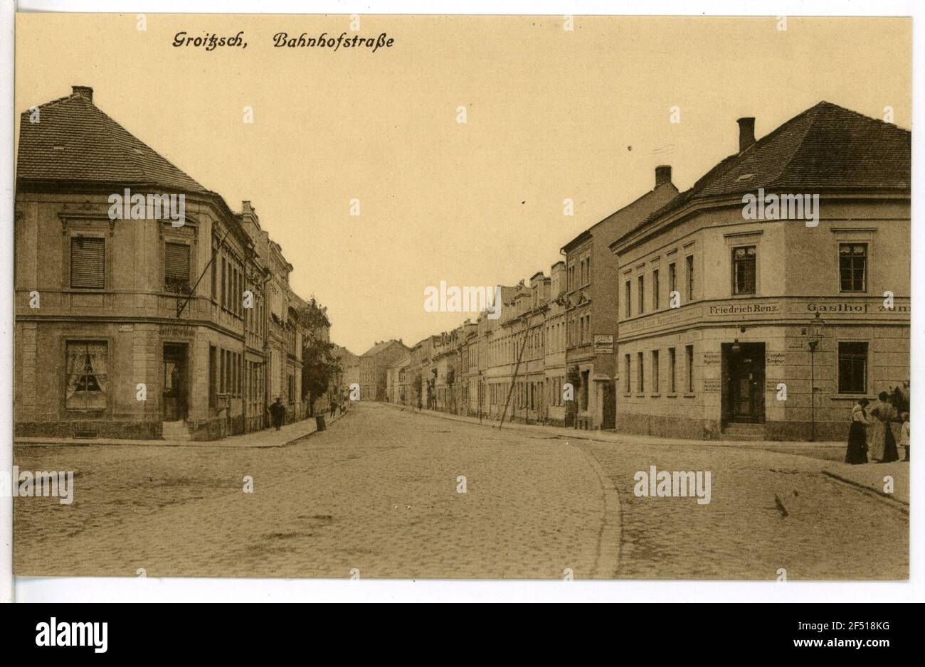 Bahnhofstraße Groitzsch. Station road Stock Photo - Alamy