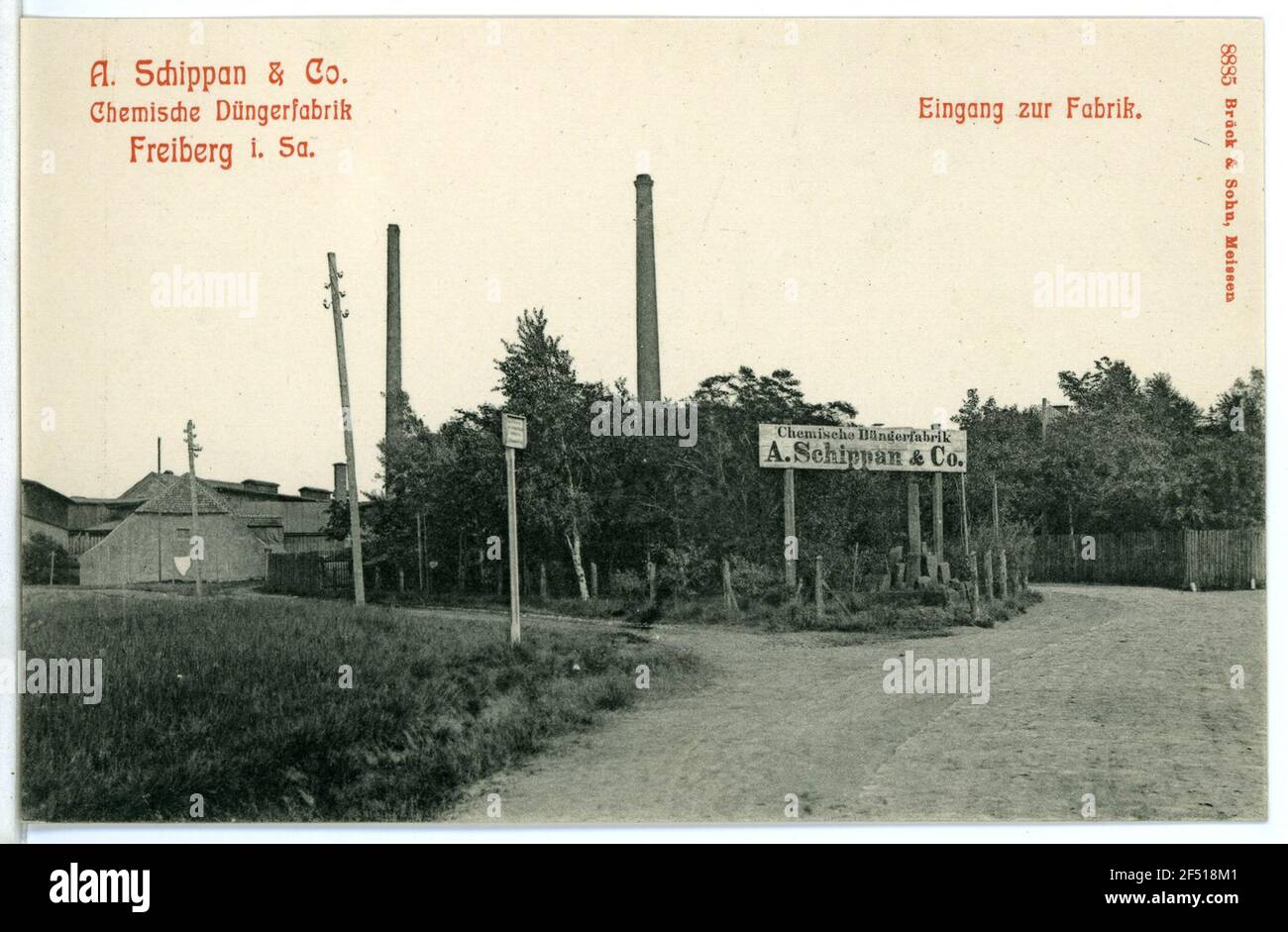 Entrance to the factory Schippan Freiberg. Entrance to the factory ...