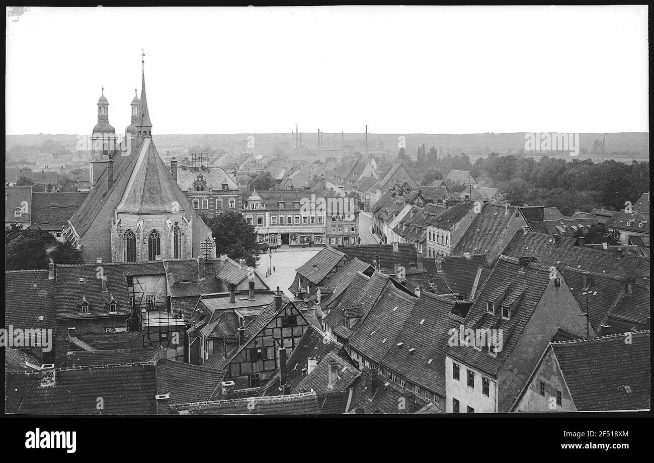 Pegau. View of Pegau from the town hall tower Stock Photo - Alamy