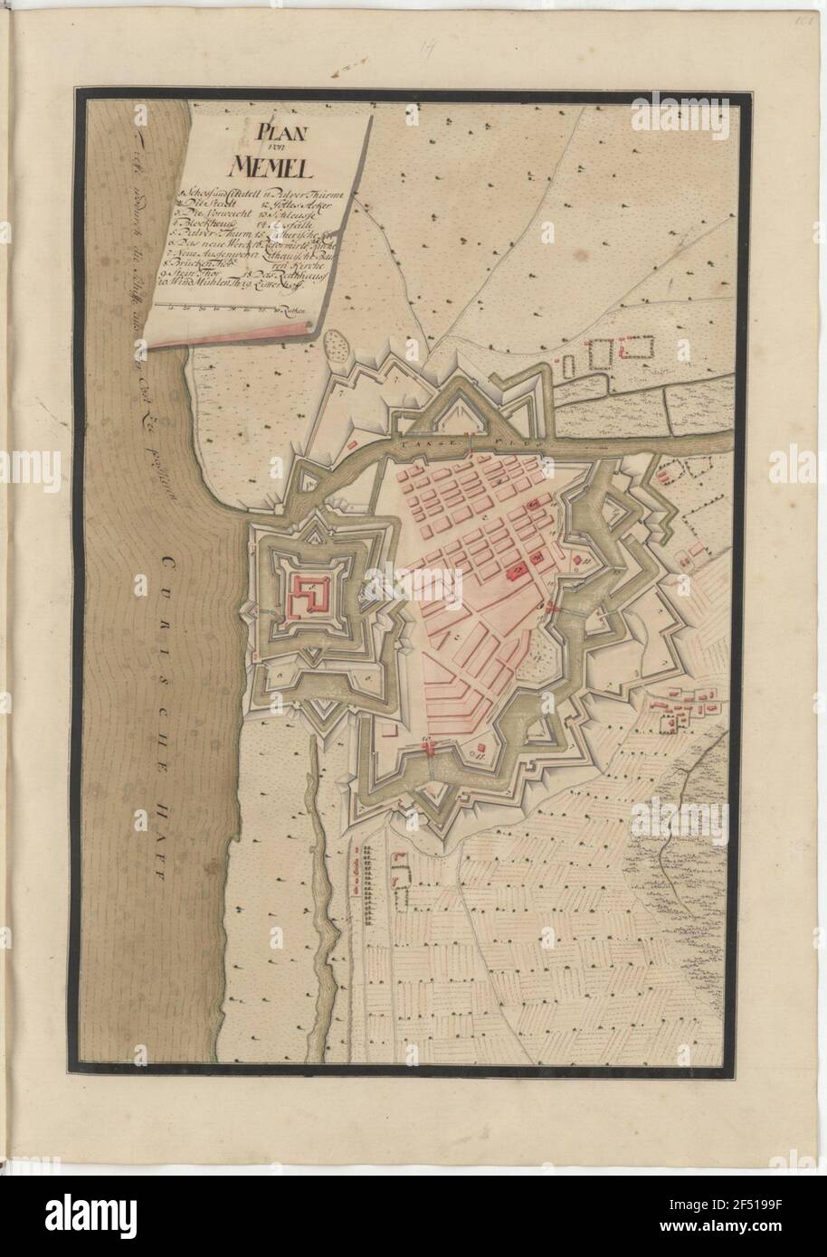 Plan of Memel Stock Photo - Alamy