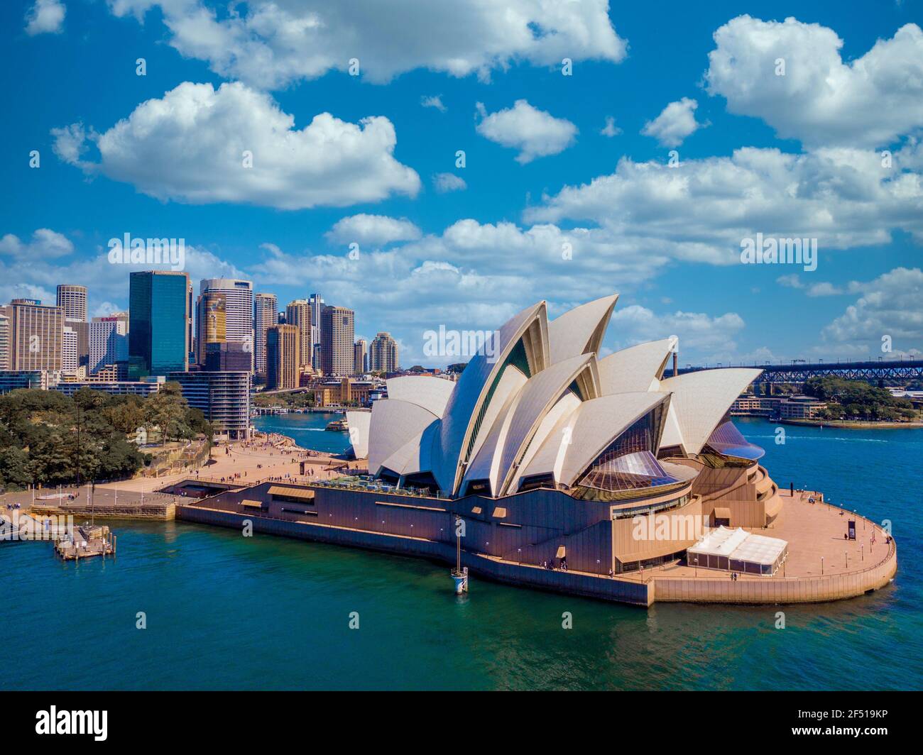 Landscape aerial view of Sydney Opera house around the harbour Stock ...