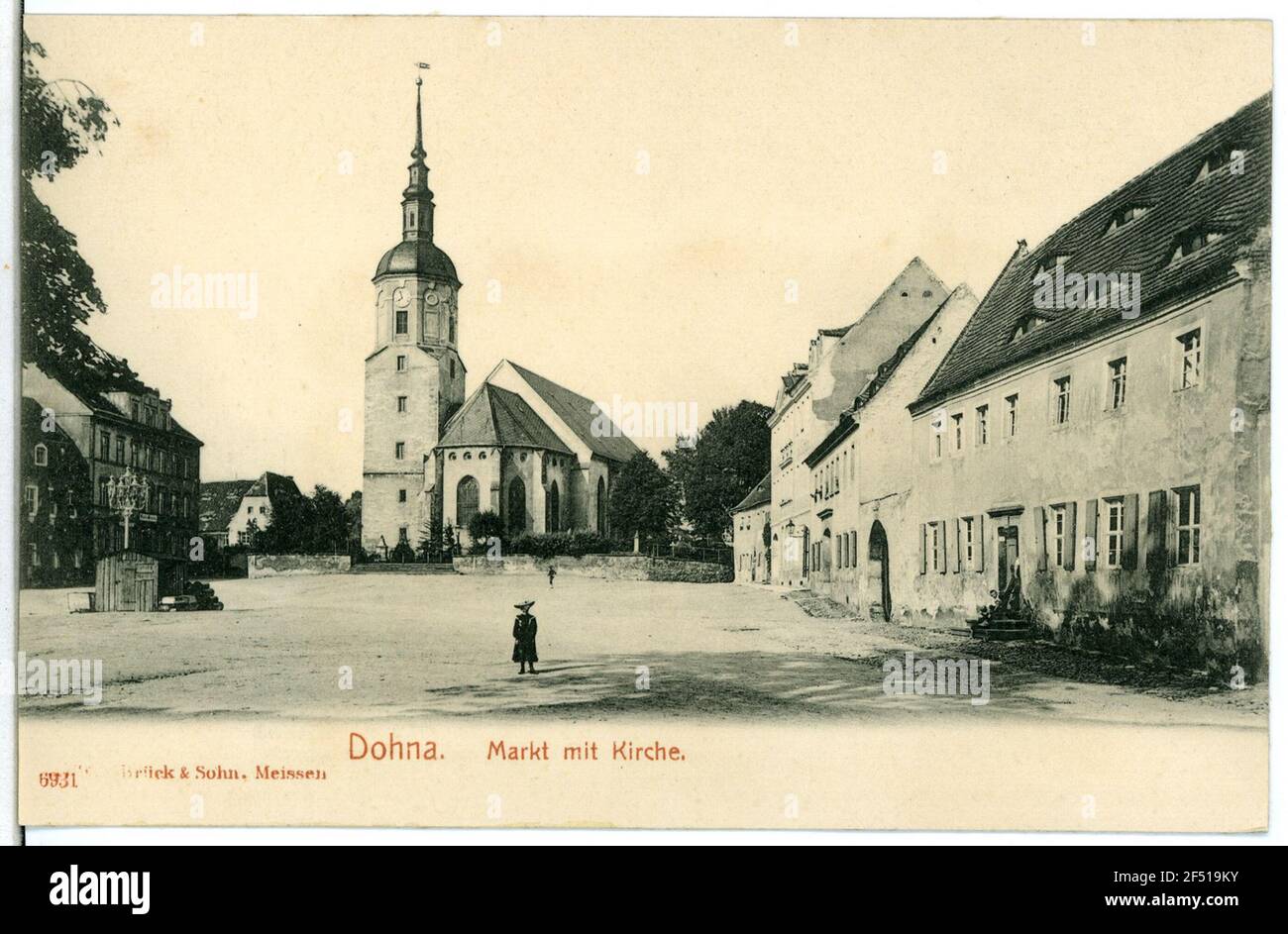 Market with church Dohna. Market with church Stock Photo - Alamy