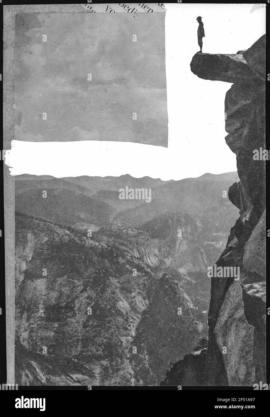 Yosemite. Overhanging Rock at Glacier Point, Yosemite, Cal Stock Photo ...