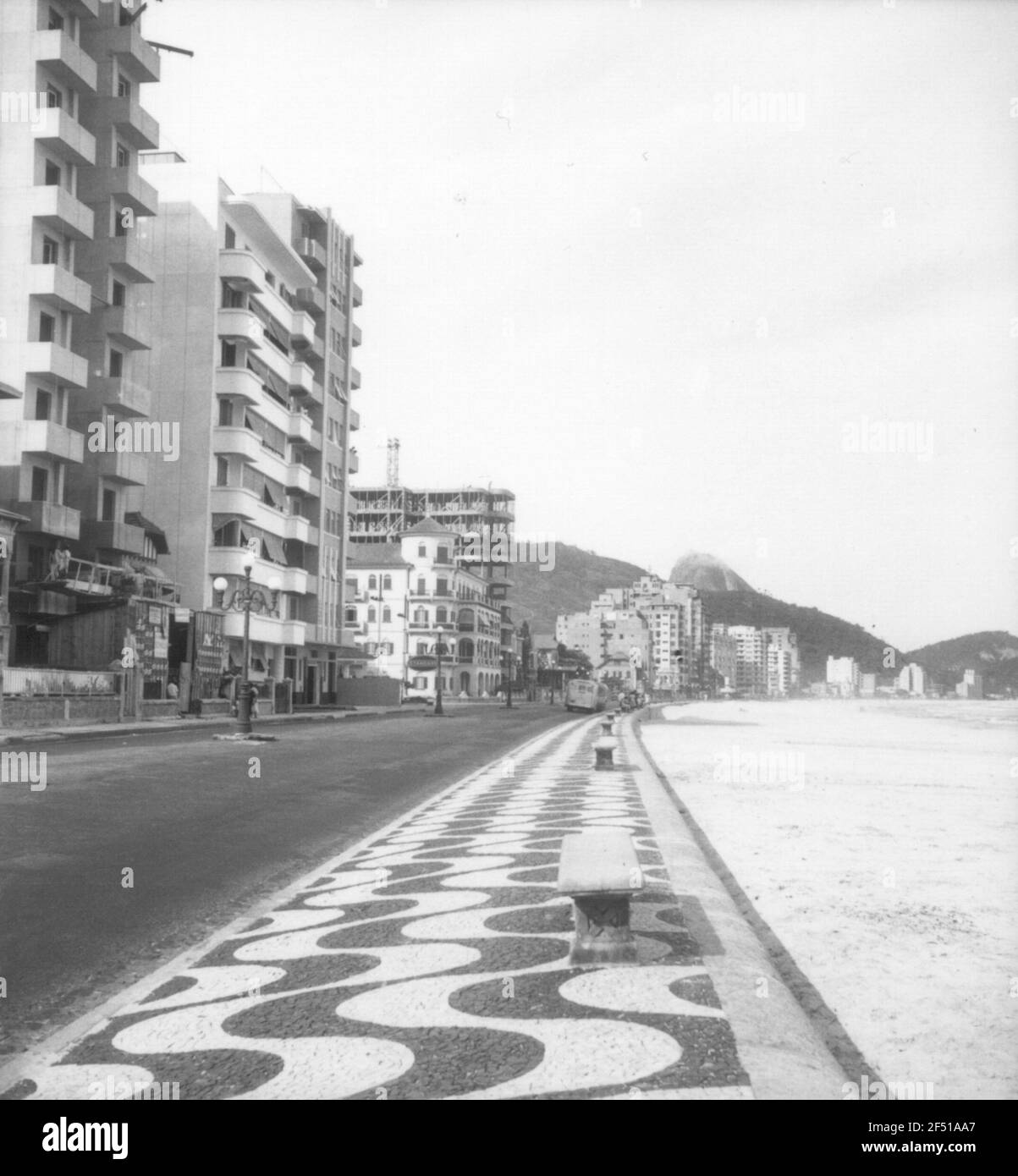 Travel photos Brazil. Rio de Janeiro. The beach promenade of Copacabana ...