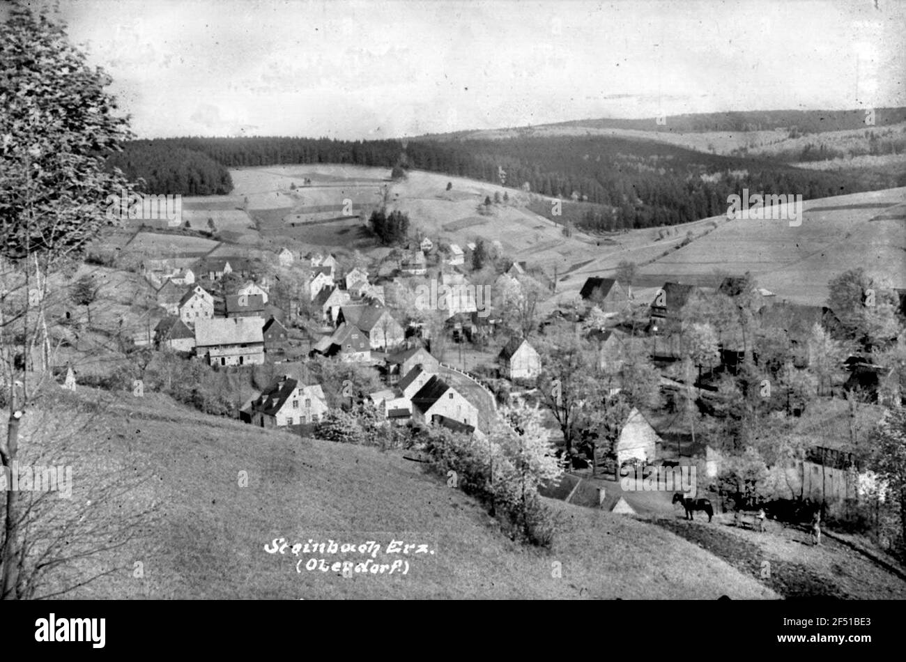 Country home view from Black and White Stock Photos & Images - Alamy