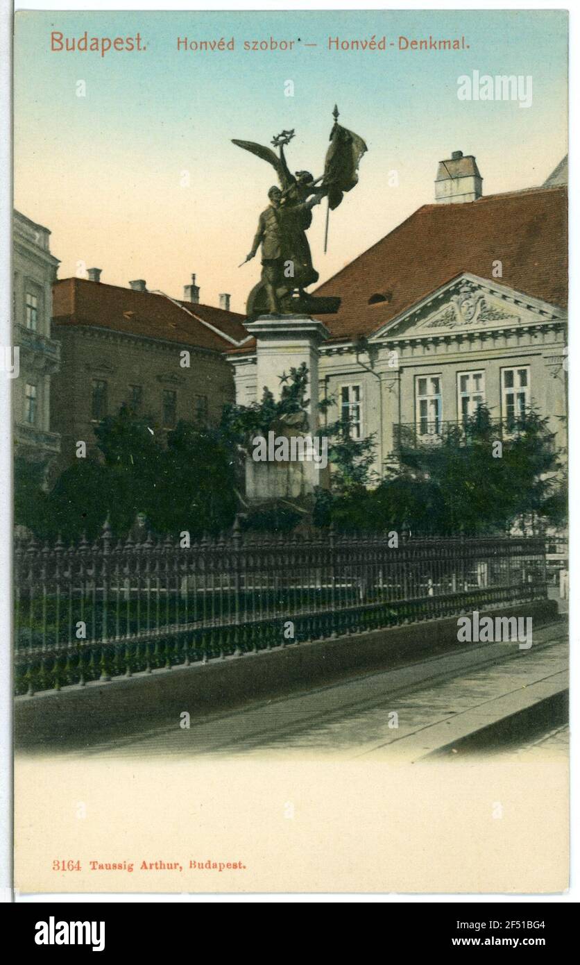 Honved monument Budapest. Honvéd Memorial, built in 1893 Stock Photo ...