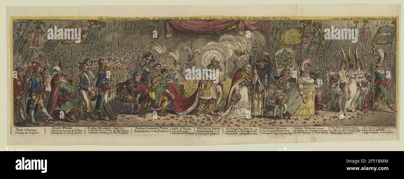 The Grand Coronation Procession of Napoleone the 1st. Emperor of France ...