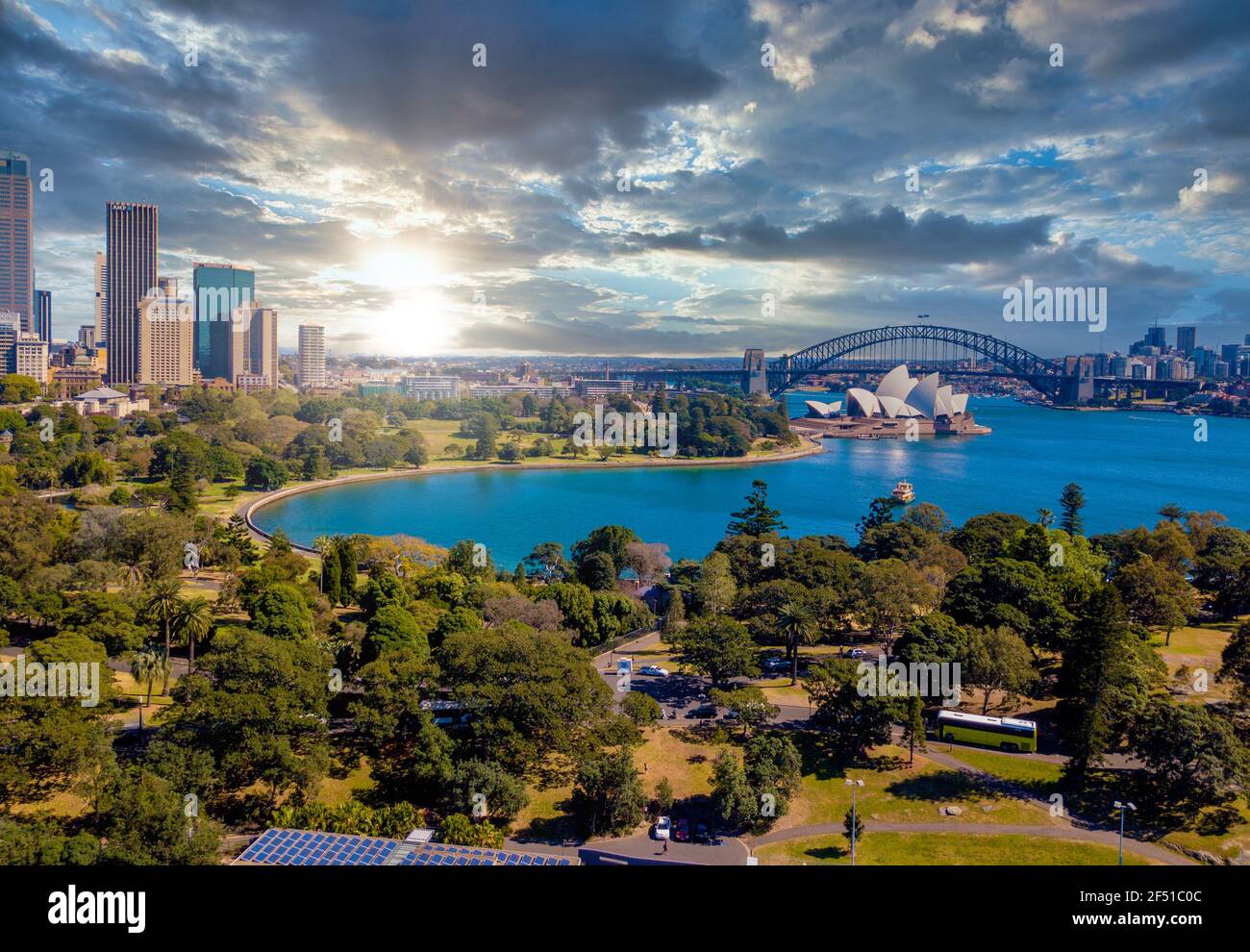 Sydney opera house sunrise aerial hi-res stock photography and images ...