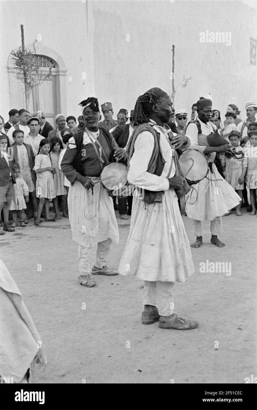 Travel photos Libya. Tripoli. Street musicians and spectators Stock ...