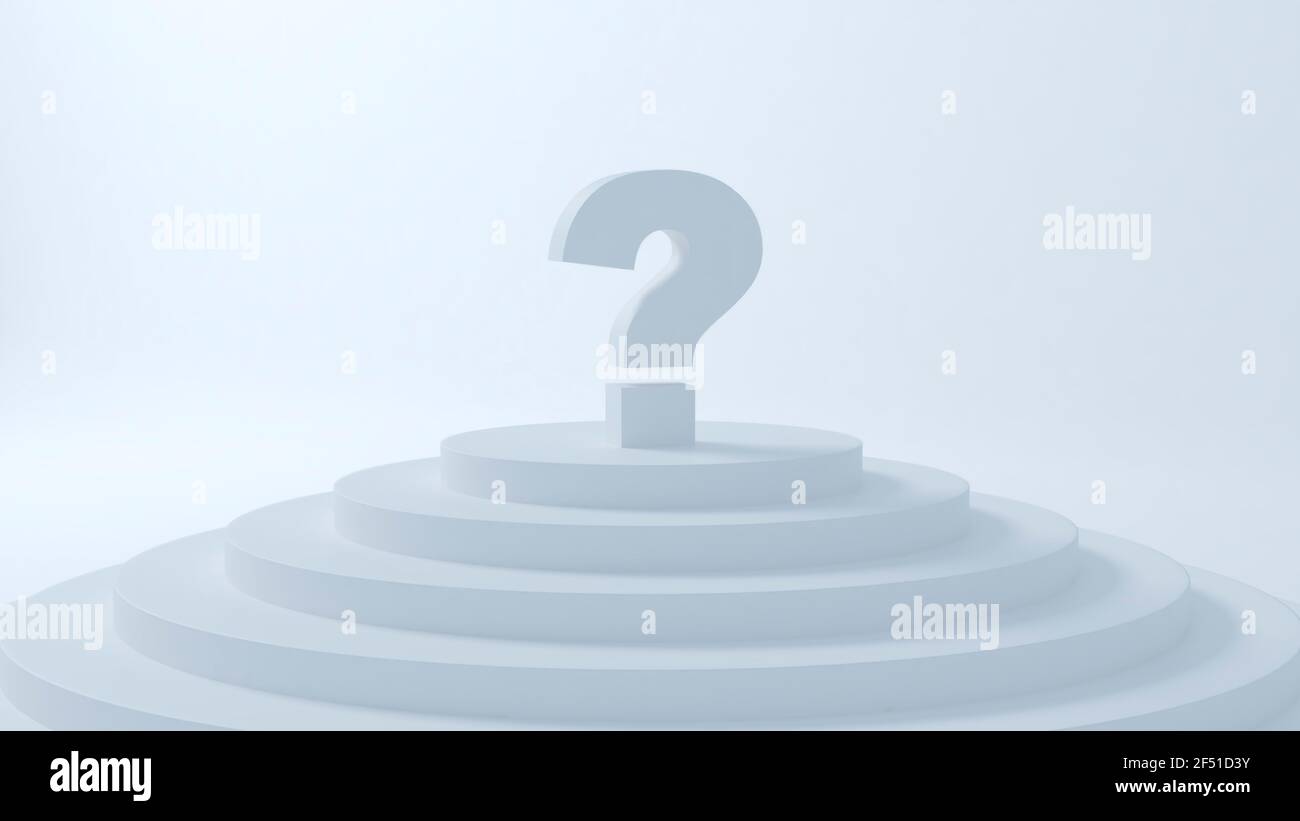 3d question mark on white hi-res stock photography and images - Alamy