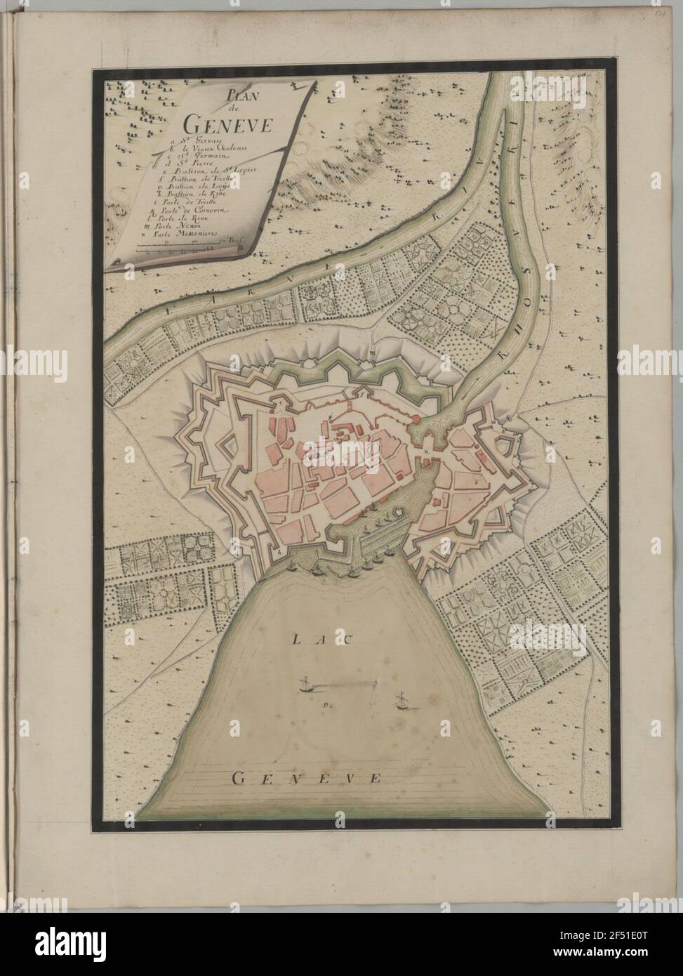 Plan of Geneve Stock Photo - Alamy