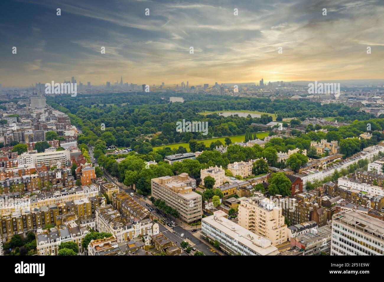 Hyde park london aerial hi-res stock photography and images - Alamy