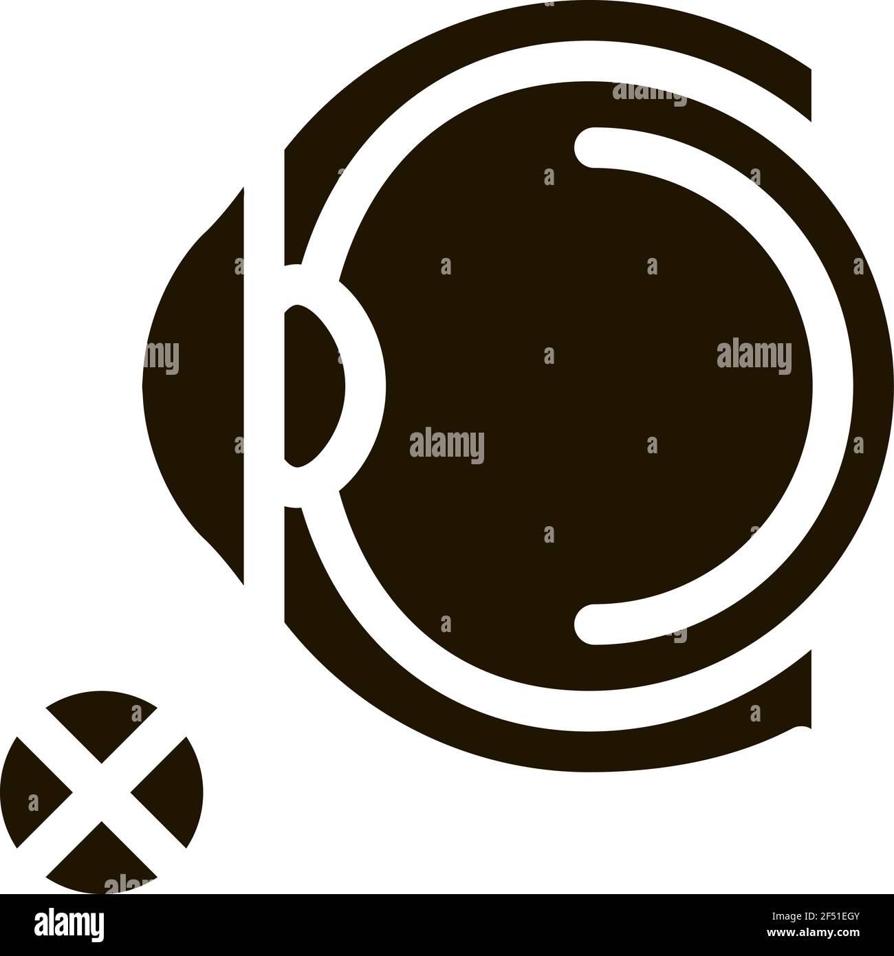 Eyeball Glaucoma Icon Vector Glyph Illustration Stock Vector Image ...