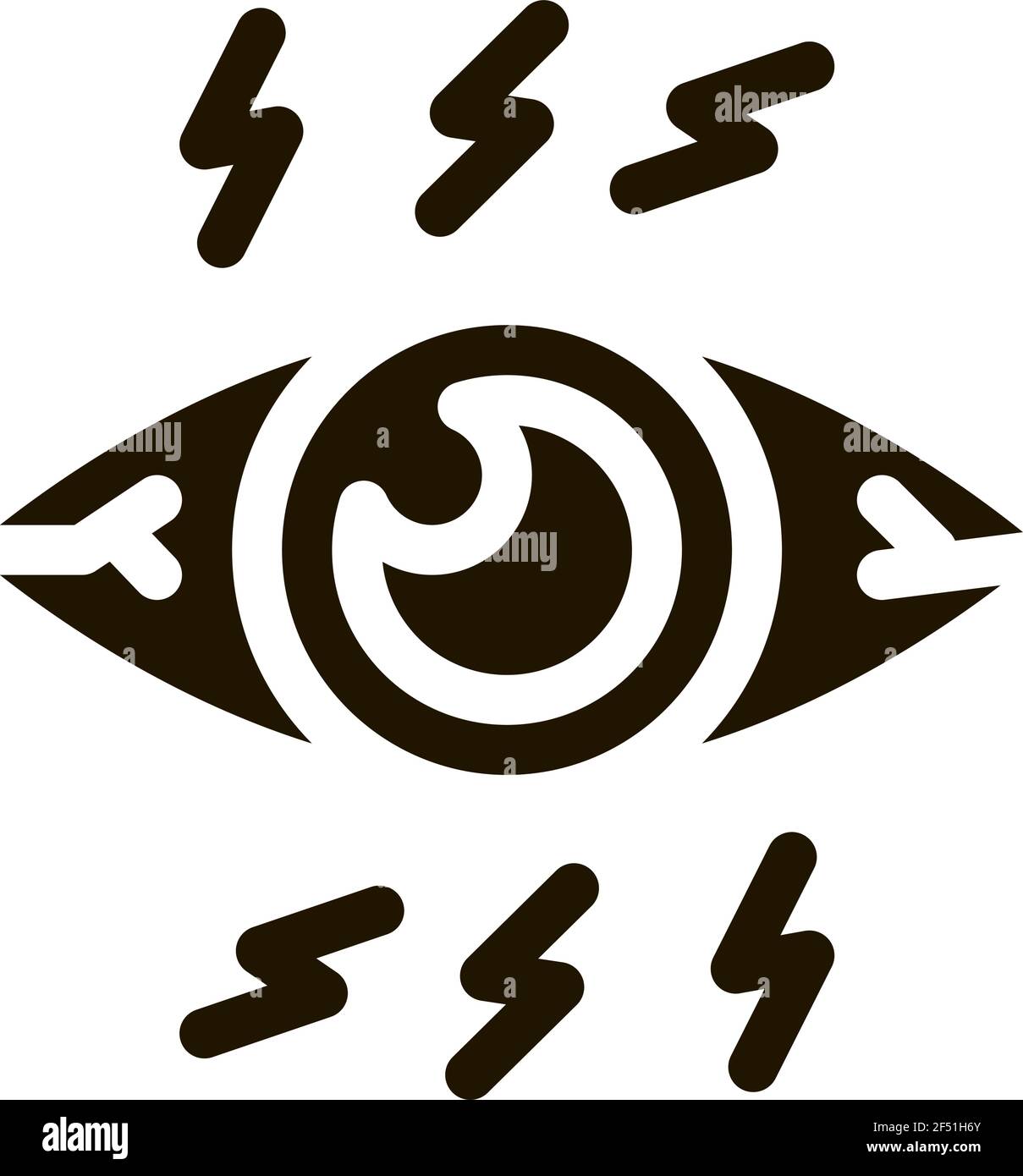 Strong Eye Pressure Vector Glyph Illustration Stock Vector Image & Art ...