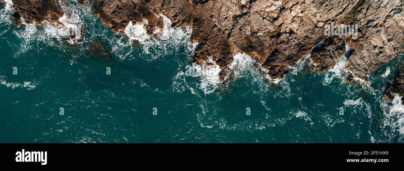 Top view seashore waves hi-res stock photography and images - Alamy