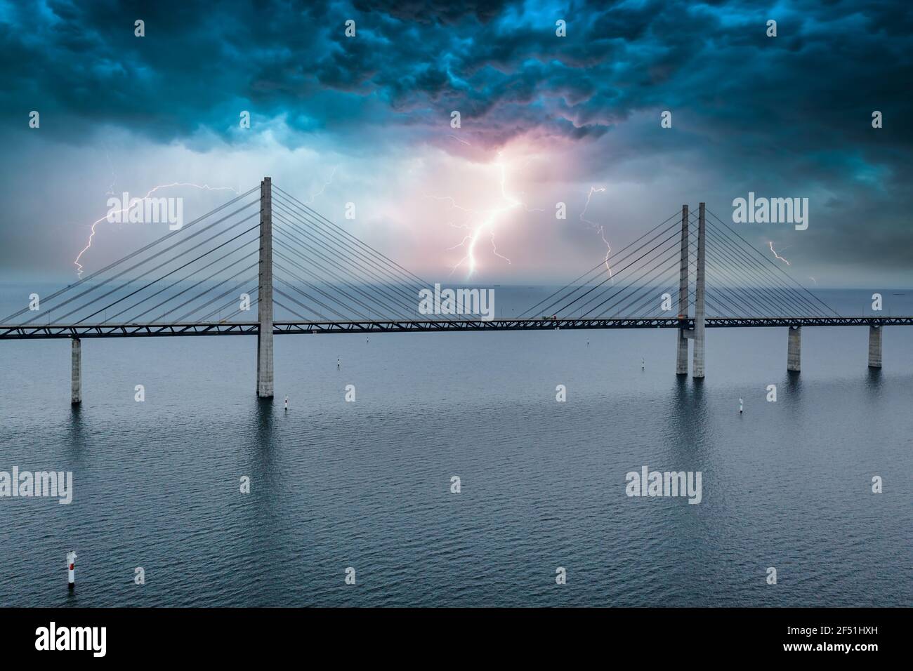 Sweden denmark bridge aerial hi-res stock photography and images - Alamy