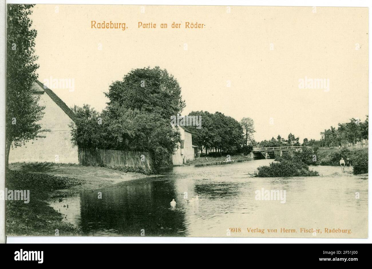 At the Röder Radeburg. At the Röder Stock Photo - Alamy